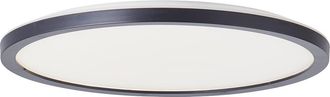 Brilliant Brennan LED-Deckenaufbau-Paneel 42cm, 3-Stufen-Dimmer mit Memory-Funktion, IP44 Spritzwasserschutz, Neutralwei&szlig;es Licht 4000K, 2700 Lumen, 22W, Schwar