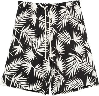 Laneus Homme, Shorts, Multicolore, Taille: M Shorts stampa a foglie