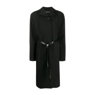 Kwaidan Editions Femme, Manteaux, Noir, Taille: 38 FR Manteau Ceintur&eacute; Oversize