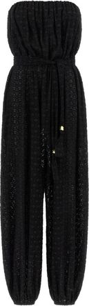 Eres Eres, Femme, Combinaisons et Ensembles, Noir, Taille: 38 FR Combinaison Jacquard en Soie et M&eacute;lange de Coton
