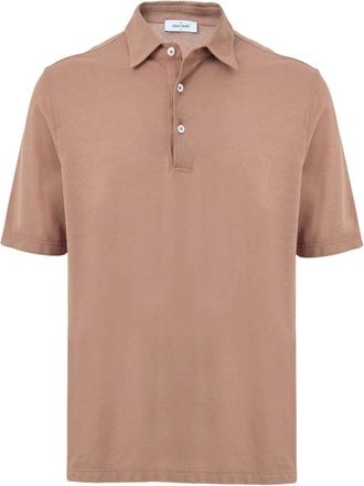 Gran Sasso Homme, Tops, Brun, Taille: L Polo in Cotone