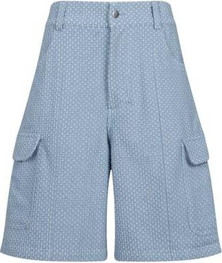 Pas Une Marque Short textur&eacute; d&eacute;chir&eacute; en coton