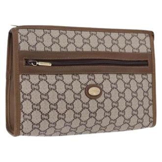 Gucci Sac pochette vintage doccasion - Femme - Pre-owned - Beige - Taille: ONE Size