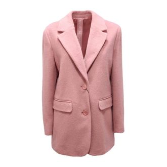 Marella Maxi Wollmischung Blazer Mantel - - Jackets - Damen - Rosa - M