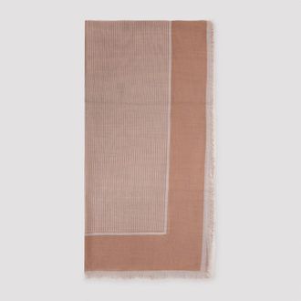 Saint Laurent Grande &eacute;charpe Carr&eacute; Ray&eacute;e