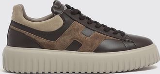 Hogan H-Stripes Leder- und Wildleder-Sneakers mit H-Logo und Plateausohle
