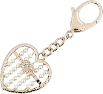 Chanel Porte-cl&eacute;s perle Pre-owned - Femme - Pre-owned - Jaune - Taille: ONE Size
