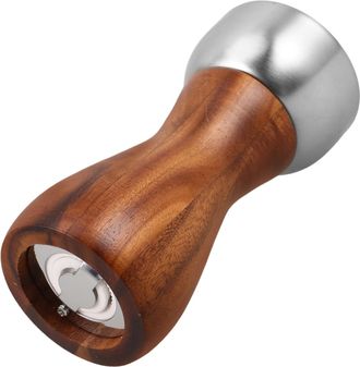 SOLUSTRE Handbetriebene Holz-pfeffer Salzmühle Mit Langlebigem Edelstahlkopf Und Präzisem Keramik-kern Für Gleichmäßiges Mahlen Zum Würzen Von Pfeffer Salz Und