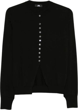 Alpha Studio Cardigan col rond - Femme - Pulls - Noir - Taille: 42 FR