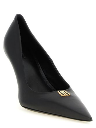 Balenciaga Womens Black Calfskin High Heel Pumps