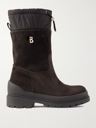 Bogner Bottines En Daim Et En Tissu Technique Doublées De Peau Lainée St. Moritz - Marron