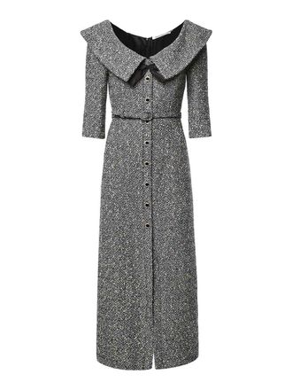 Alessandra Rich Knielanges Kleid - Wei&szlig;
