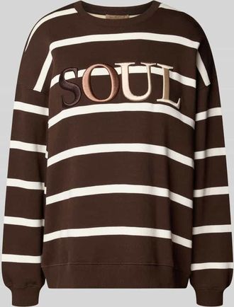 Smith & Soul Oversized Sweatshirt aus Baumwoll-Mix mit Logo-Stickerei