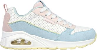 Skechers Uno Stand On Air Sneaker f&uuml;r Damen, Wildleder (Hellblau/Pink)