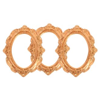 Cabilock 3 Stück Kleiner Fotorahmen aus Resin Oval Retro Rahmen Kleine Vintage Bilderrahmen für Nagelschmuck und Wohnaccessoires