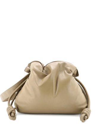 Loewe pochette Flamenco m&eacute;dium en cuir nou&eacute; - Tons neutres