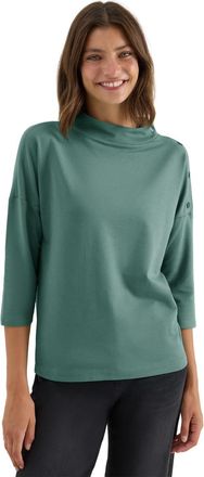 Cecil Damen 3227803 Shirt mit Knopfdetail, Jewel Green, X-Large