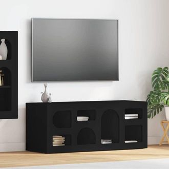 vidaXL vidaXL Meuble TV Noir 100 x 35 x 40 cm Bois ding&eacute;nierie