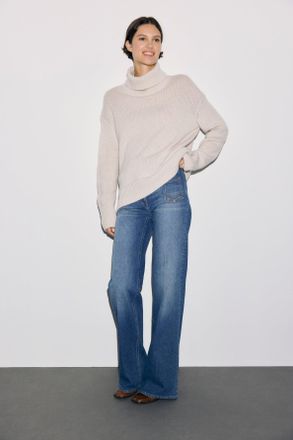 Gerard Darel Col roul&eacute; oversize en cachemire - REVA - Beige ros&eacute;