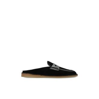 Dolce & Gabbana Homme, Chaussures, Noir, Taille: 40 EU Mules en daim