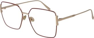 Tod's Femme, Accessoires, Rouge, Taille: ONE Size Metal Lunettes Frame