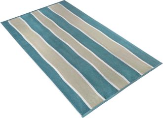 Vossen Strandtuch Ocean Glow Velours Petrol/beige Gr&ouml;&szlig;e 100x180 cm