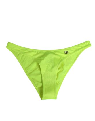 Dolce & Gabbana Neon Green Dg Logo Swim Briefs Women Underwear Polyamide & Elastane Blend Clothing
