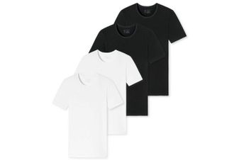 Schiesser T-Shirt 95/5 (SPARPACK) Rundhalsausschnitt, kurzarm