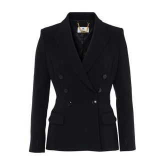 Elisabetta Franchi Black Giacca EF Nera Blazer - - Jackets - Damen - Schwarzk - S