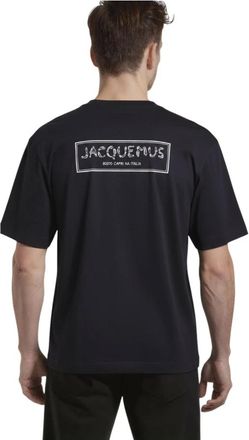 Jacquemus Homme, Tops, Noir, Taille: 2XL TShirt MC logo le Mer&ugrave;