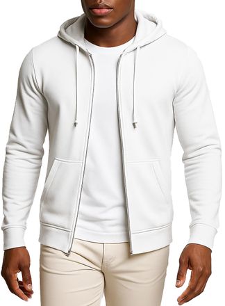 LEIF NELSON Herren Sweatjacke mit Kapuze, Leichte Zip Hoodie Jacke für Sport & Freizeit, Basic Übergangsjacke Männer mit Reißverschluss, Atmungsaktiv & Bequem, S-