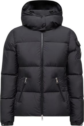 Moncler Femme, Vestes, Noir, Taille: 44 FR Fourmines Doudoune Courte À Capuche