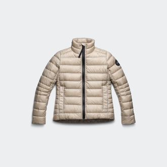 Canada Goose Cypress Jacke mit Black Label (Weiblich, Limestone, XXL)