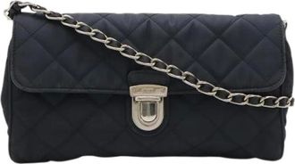 Prada Sac bandouli&egrave;re 2-en-1 en tissu et cuir Pre-owned - Femme - Pre-owned - Bleu - Taille: ONE Size