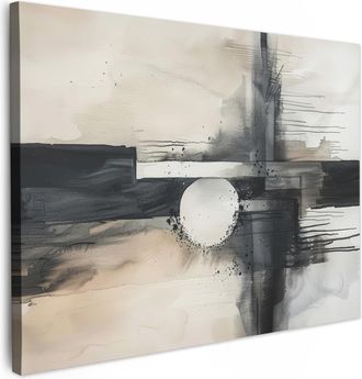 MuchoWow © Wandbilder 80x60 cm Schlafzimmer Home Deko Wohnung Bild Wohnzimmer Fotoleinwand Wand Bilder Leinwand Wall Decor Modern - Kunst - Grau - Industrial -