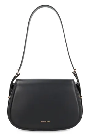 Michael Michael Kors Womens Leather Crossbody Bag Lydia Black Cow Hide Shoulder