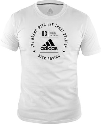 adidas Erwachsene Community Line T-Shirt, weiß/Schwarz, XXL