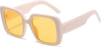 Generic Lunettes De Soleil Polaris&eacute;es Fashion Square &Agrave; Grande Monture For Hommes Et Femmes, Id&eacute;ales For Le Sport, La Plage, Les Vacances Et Les F&ecirc;tes.(Orange)