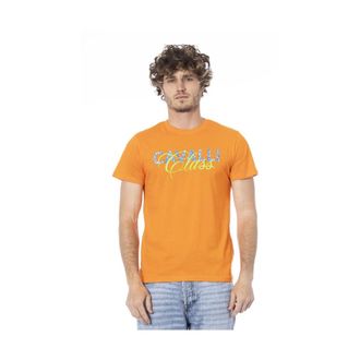 Cavalli Oranges Baumwoll Herren T-Shirt - - Tops - Herren - Orange - L