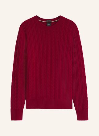 HUGO BOSS Pullover H-Furlan Regular Fit rot