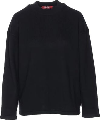 Max Mara Pisano ribbed hem sweater - Schwarz