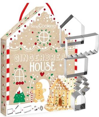 ScrapCooking 3975 Ausstecher für EIN Lebkuchenhaus, Edelstahl, Mehrfarbig, 26,5 x 20 x 4 cm