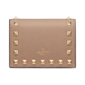 Valentino Garavani Small Rockstud Wallet - - Accessories - Damen - Rosa - ONE SIZE