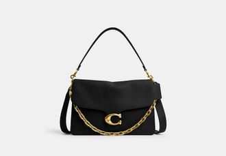 Coach Tabby Schultertasche 35 mit Kette f&uuml;r Frauen in Schwarz | Leder