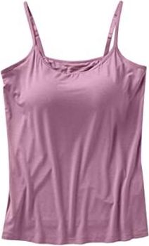 Minetom Femme Débardeur avec Soutien-Gorge Intégré Bretelles Rembourré Tank Tops sans Manches Yoga Sport Gilet Haut Shirt B Violet XL
