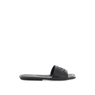 Courr&egrave;ges AC Leder-Slides - - Shoes - Damen - Schwarzk - 37 EU