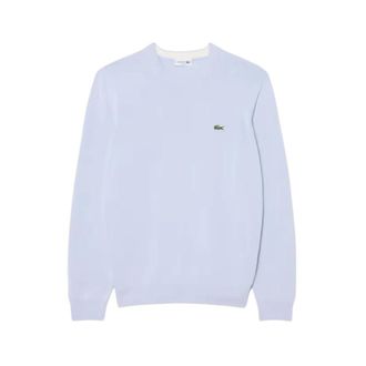Lacoste Monochromer Rundhals-Pullover aus Baumwolle - - Knitwear - Herren - Blau - 2XL