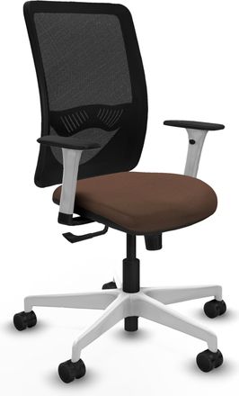 Piqueras y Crespo B&uuml;rostuhl Zulema mit wei&szlig;en und schwarzen Armlehnen, h&ouml;henverstellbare Lendenwirbelst&uuml;tze, ausgestattet mit Sincro 3 Positionen und Schneideschaum, Sc