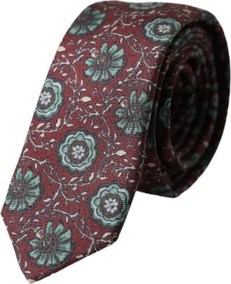 Dolce & Gabbana Homme, Accessoires, Brun, Taille: ONE Size Floral Adjustable Tie