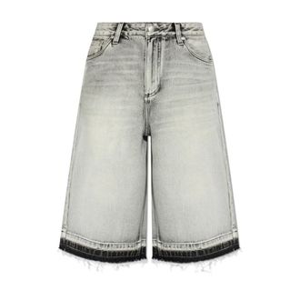Misbhv Misbhv, Homme, Shorts, Gris, Taille: W31 Vintage Effect Denim Shorts